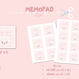 SKZOO Leebit Digital Printable Mini Memopads - Etsy