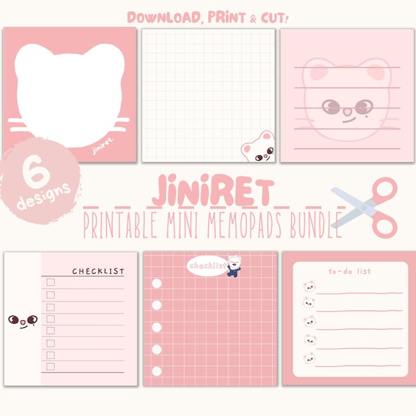 SKZOO Foxi.ny Digital Printable Memopad Bundle - Etsy