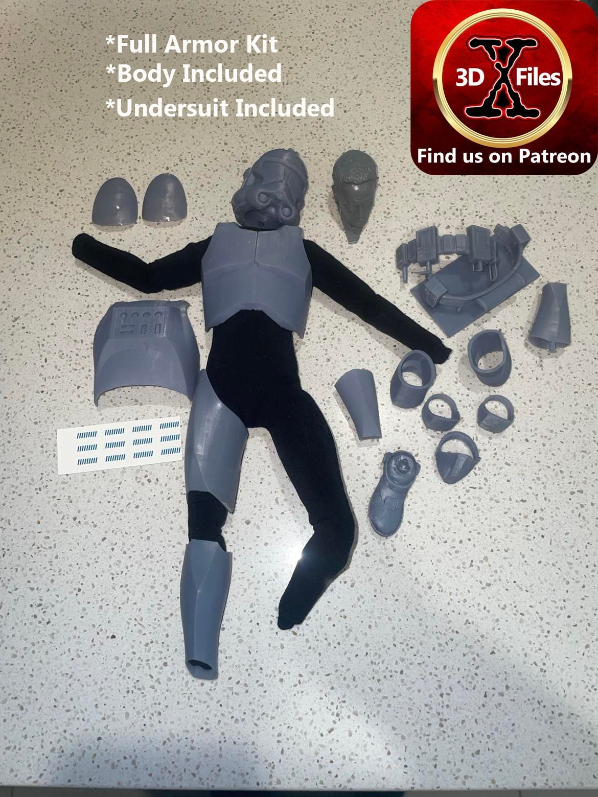 1:6 Scale Star Wars Clone Trooper Model Kit Phase 2 Helmet Clone Head ...