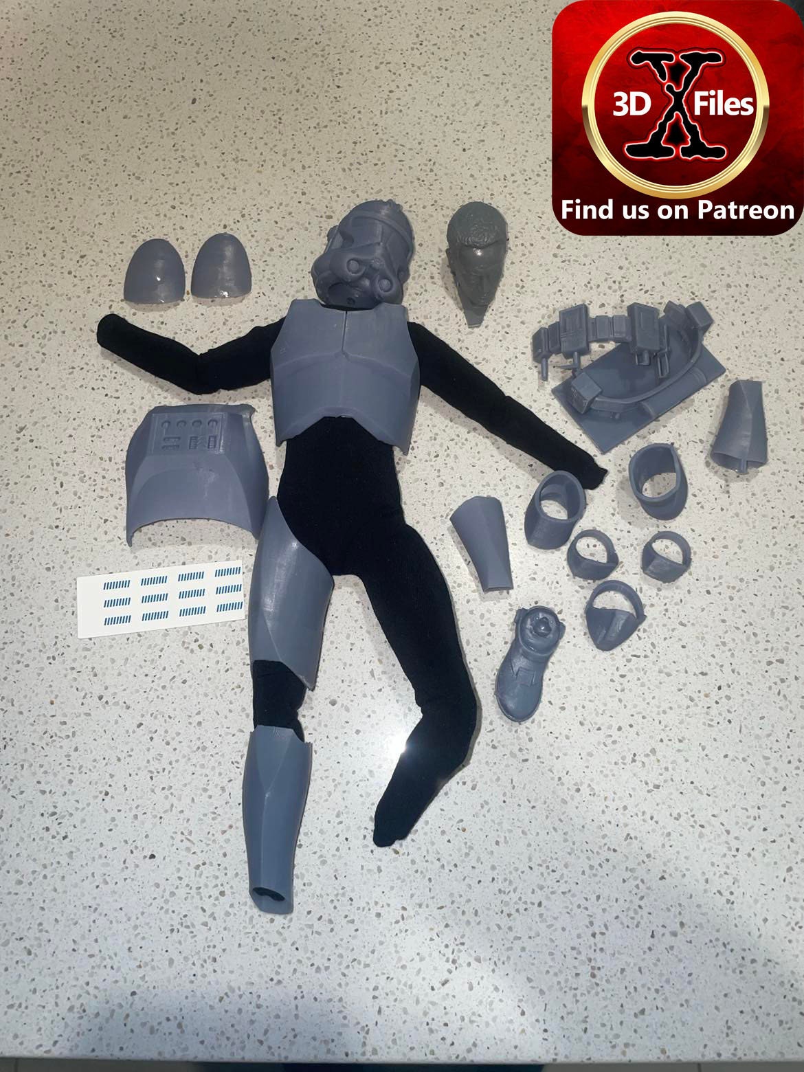 1:6 Scale Star Wars Clone Trooper Model Kit Phase 2 Helmet Clone Head ...