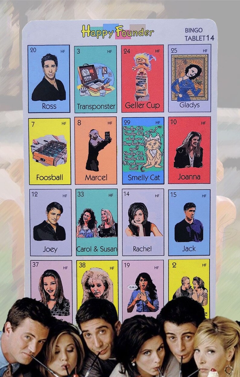 Friends, Fan Bingo, Game, Loteria, Family, Kids and Holiday, Christmas ...