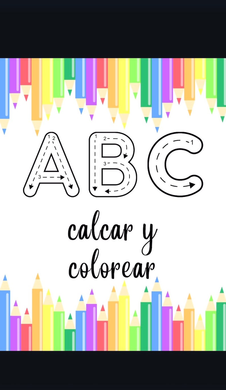 ABC Tracing & Coloring in Spanish - Etsy