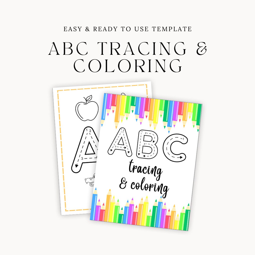 ABC Tracing and Coloring Workbook: Fun Learning for Little Ones! - Etsy