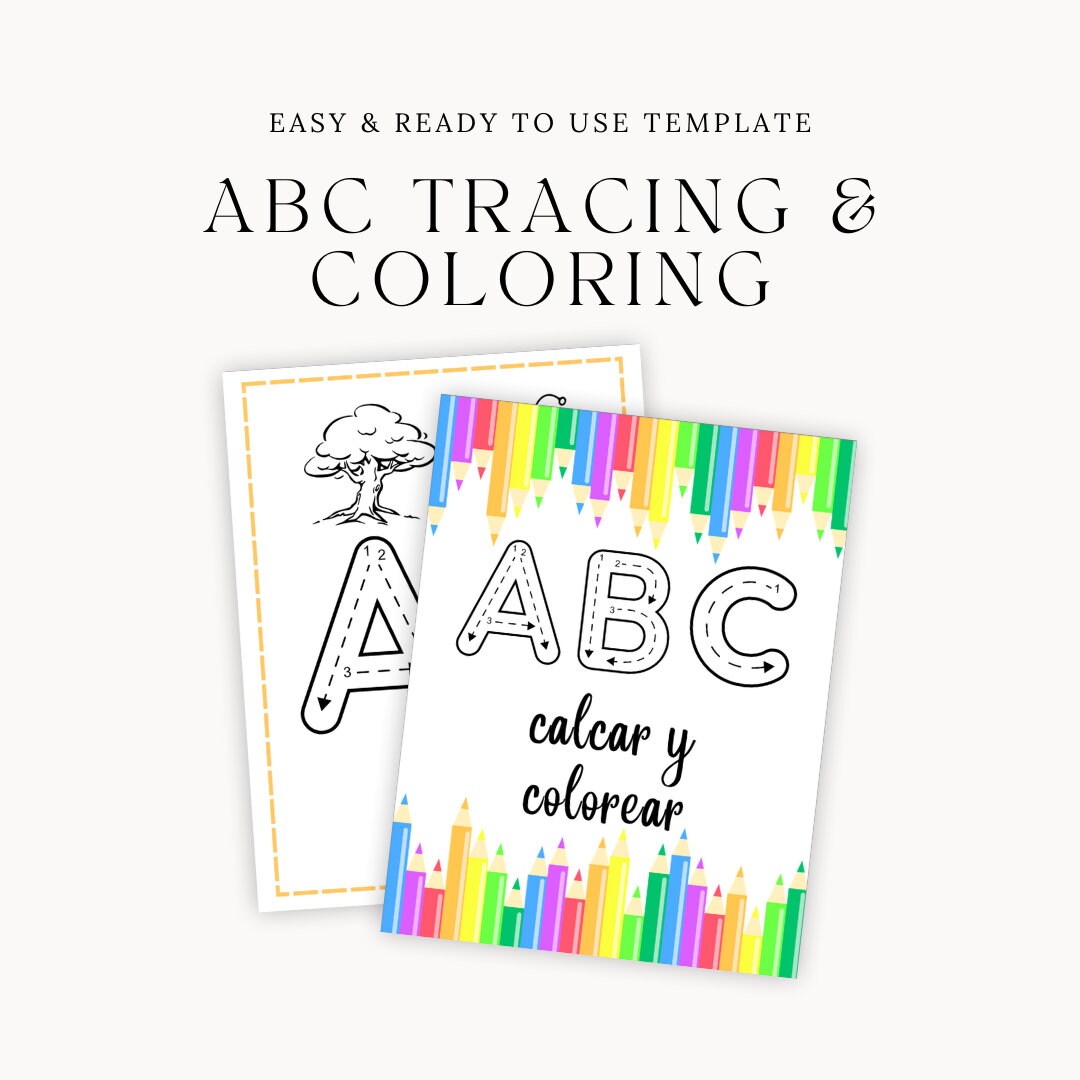 ABC Tracing & Coloring in Spanish - Etsy
