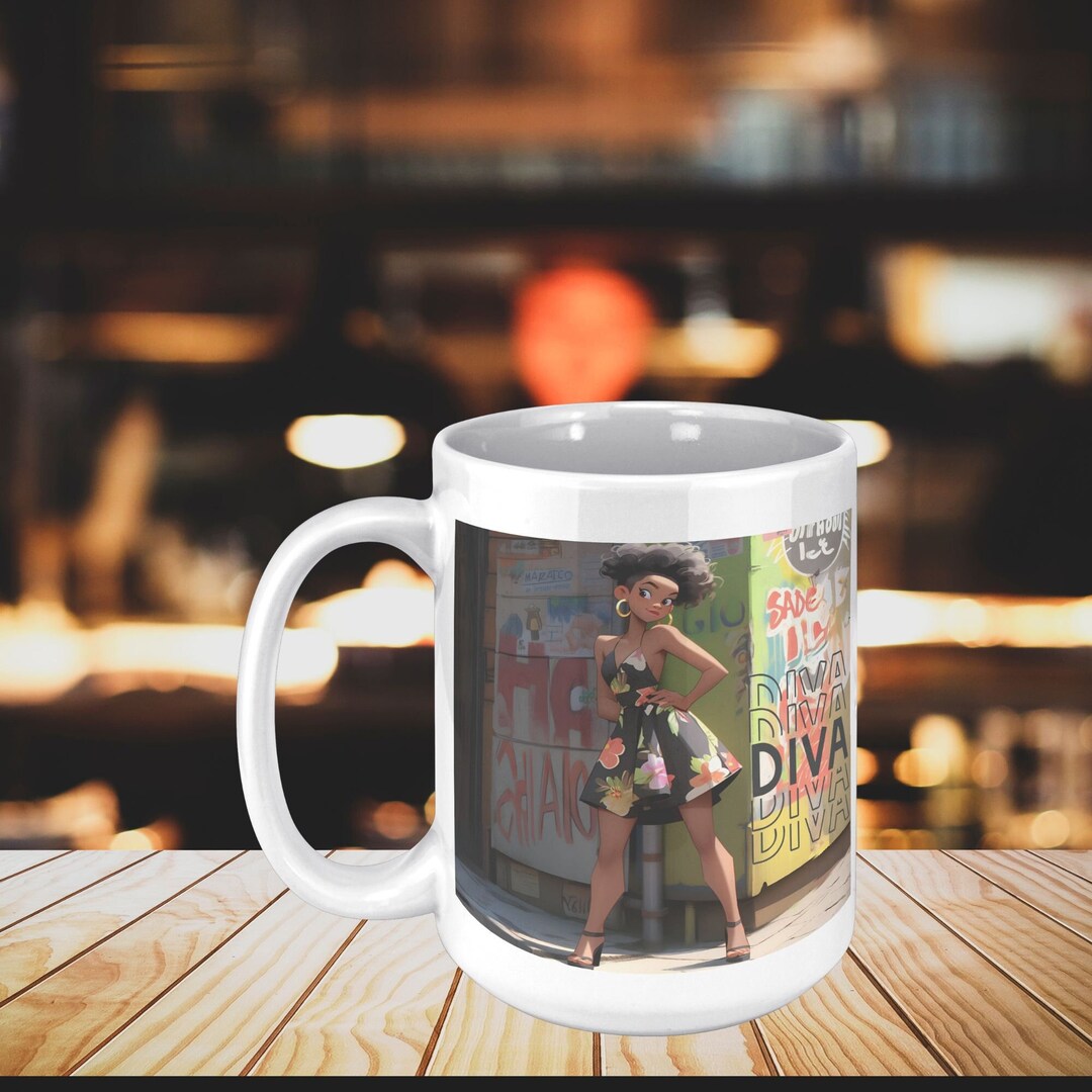 Diva Coffee Mug, Strong Black Woman Mug, Strong Diva Woman Coffee Mug ...