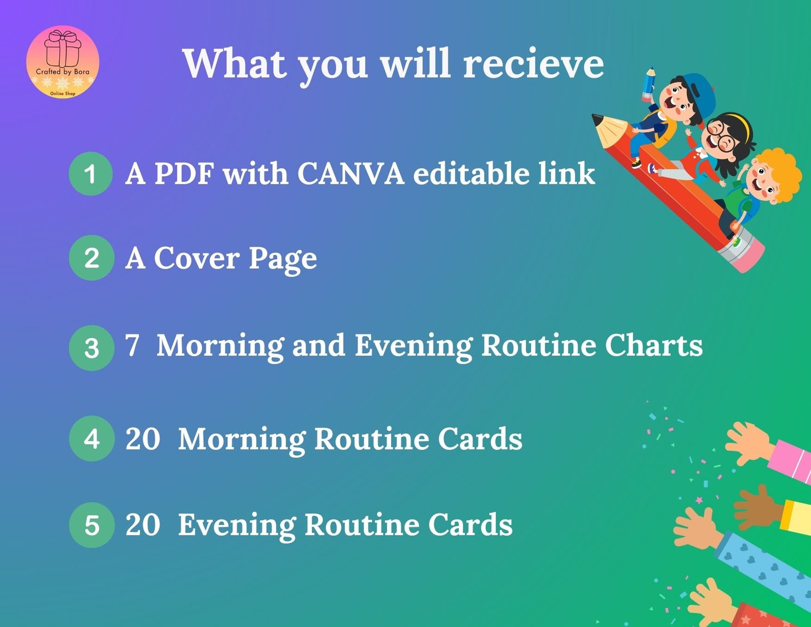 Kids Daily Routine Chart Kids Daily Routine Printable and - Etsy