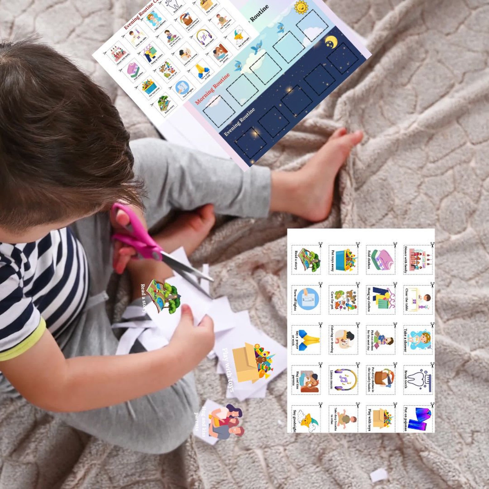 Kids Daily Routine Chart Kids Daily Routine Printable and - Etsy