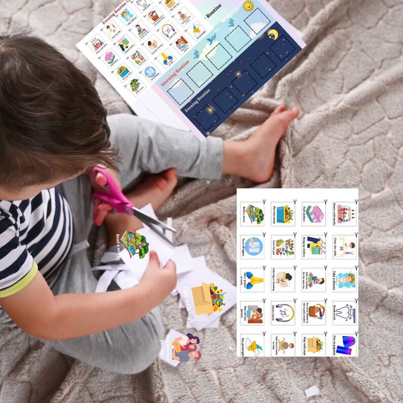 Kids Daily Routine Chart Kids Daily Routine Printable and - Etsy
