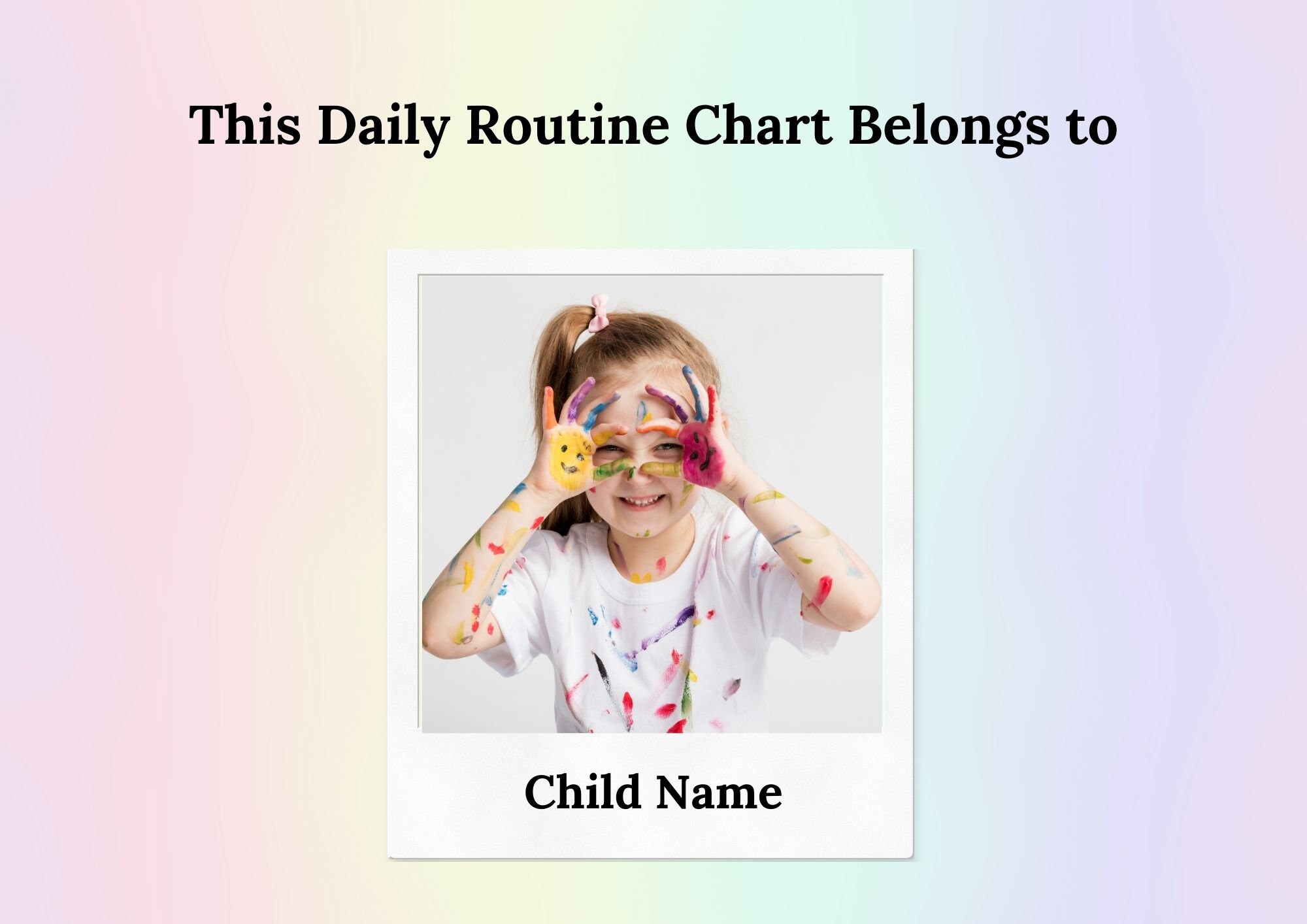 Kids Daily Routine Chart Kids Daily Routine Printable and - Etsy