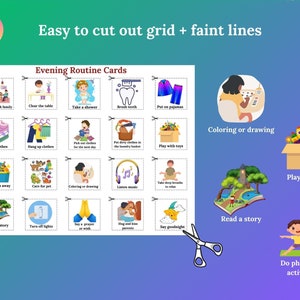 Kids Daily Routine Chart Kids Daily Routine Printable and - Etsy