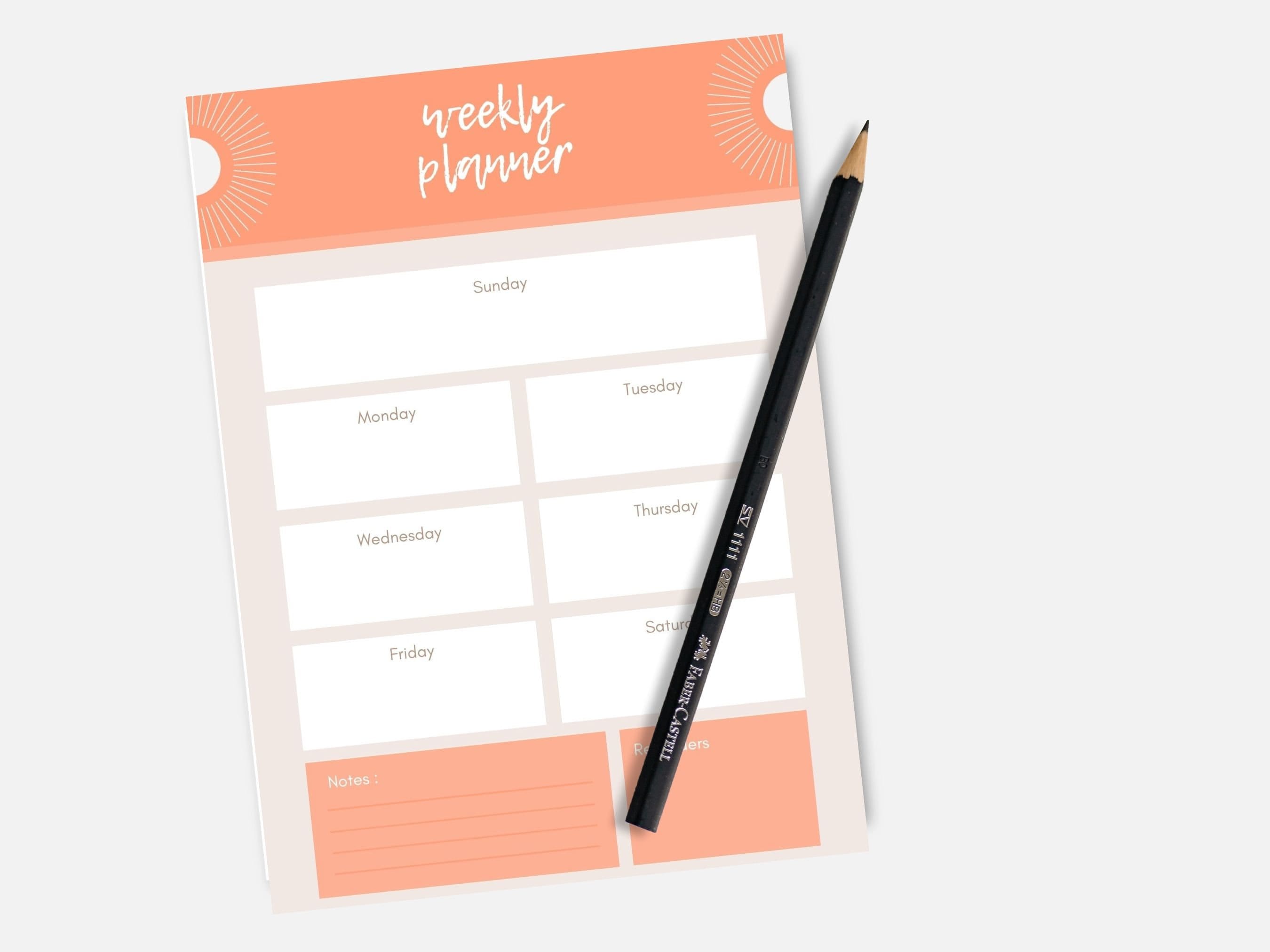 Printable Planner Pages Planner Templates Daily Weekly - Etsy