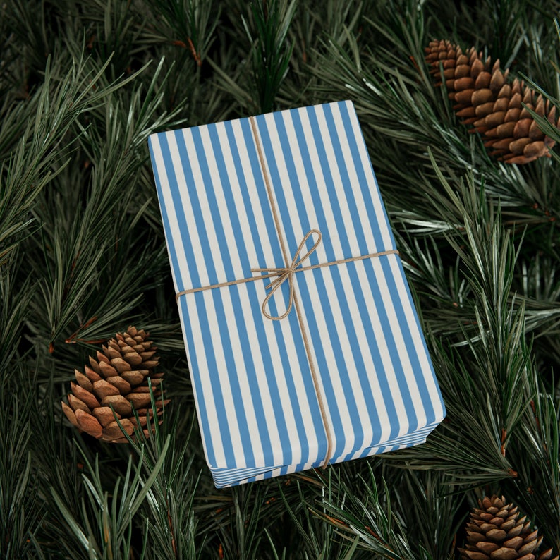 Blue Christmas Wrapping Paper Roll Little Boy Wrapping Paper - Etsy