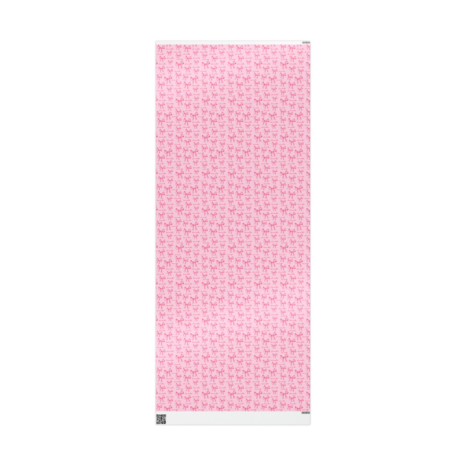Personalized Girly Pink Wrapping Paper Roll Pink Bow Wrapping - Etsy