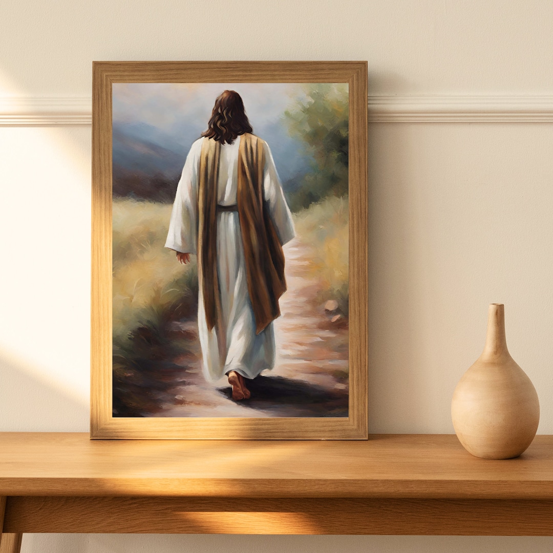 Follow Jesus Oil Painting Print | Jesus Wall Art| Jesus Portrait Wall ...