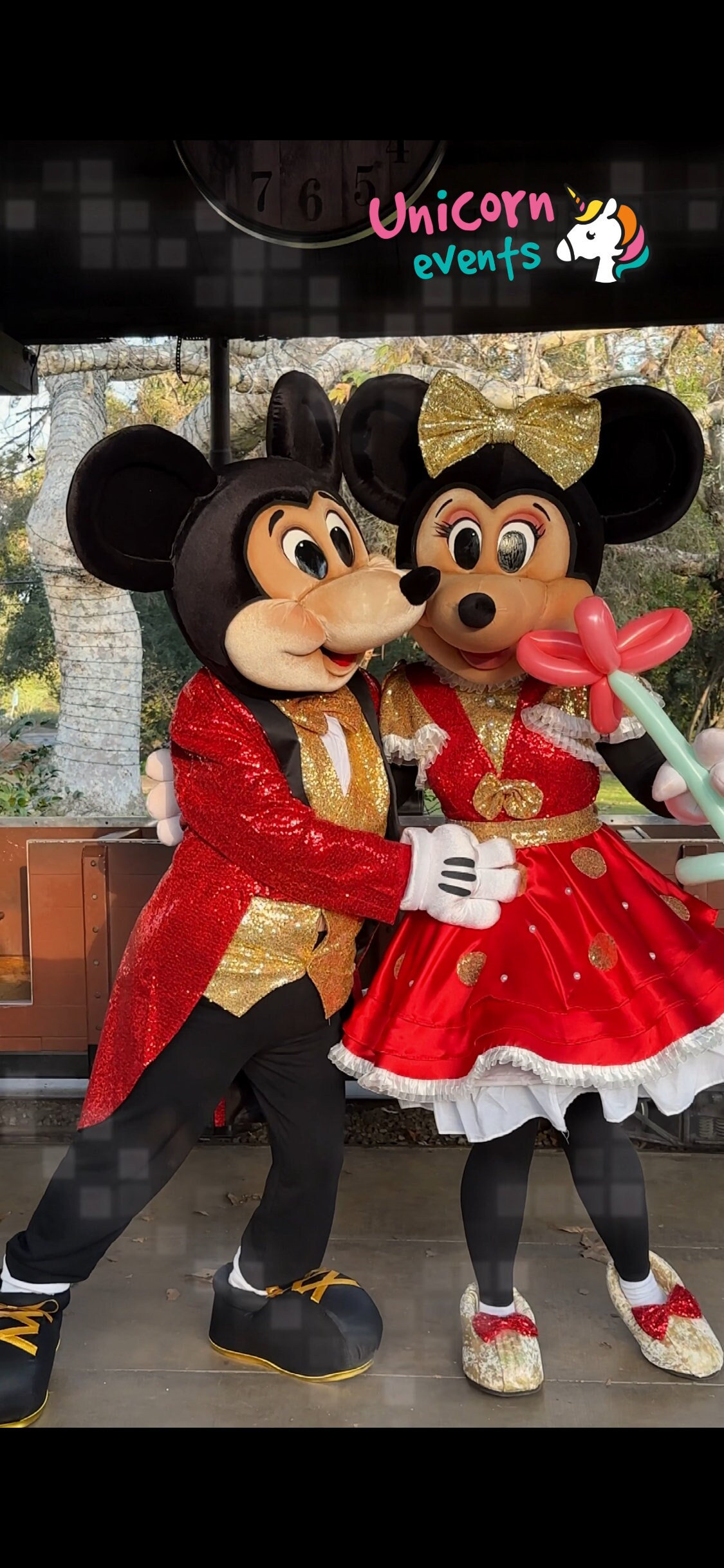 Mascots Minnie Mouse and Mickey Mouse in Red - Etsy
