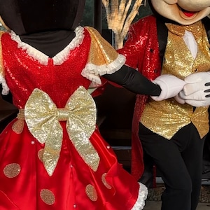 Mascots Minnie Mouse and Mickey Mouse in Red - Etsy