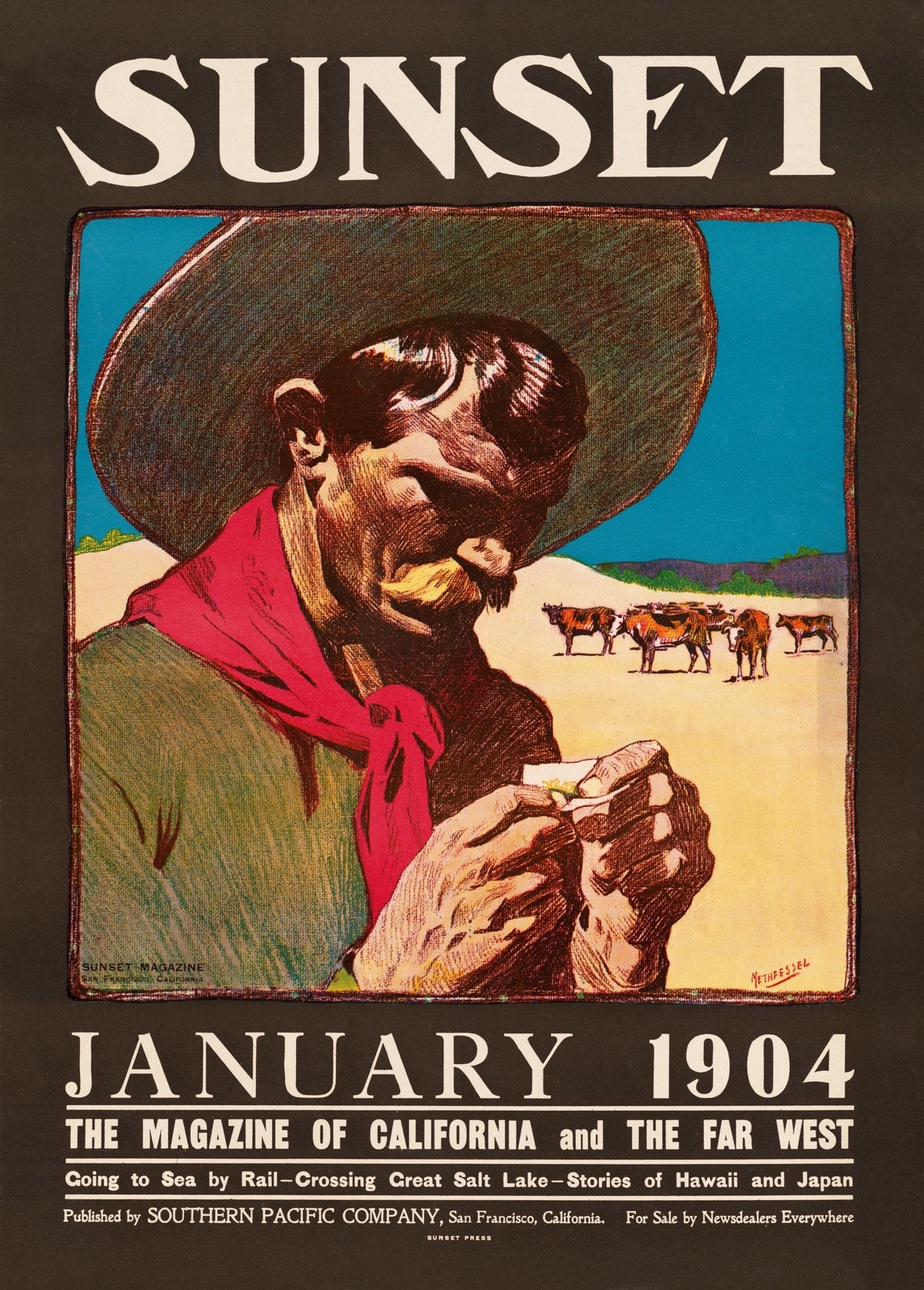 Vintage Cowboy Poster PNG Sunset Western SVG Design Download for Shirts ...