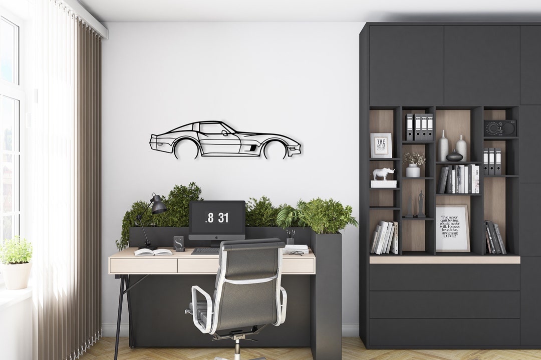 Chevy Corvette 1982 Laser Wall Art Car Gifts Car Enthusiast Wall Decor ...