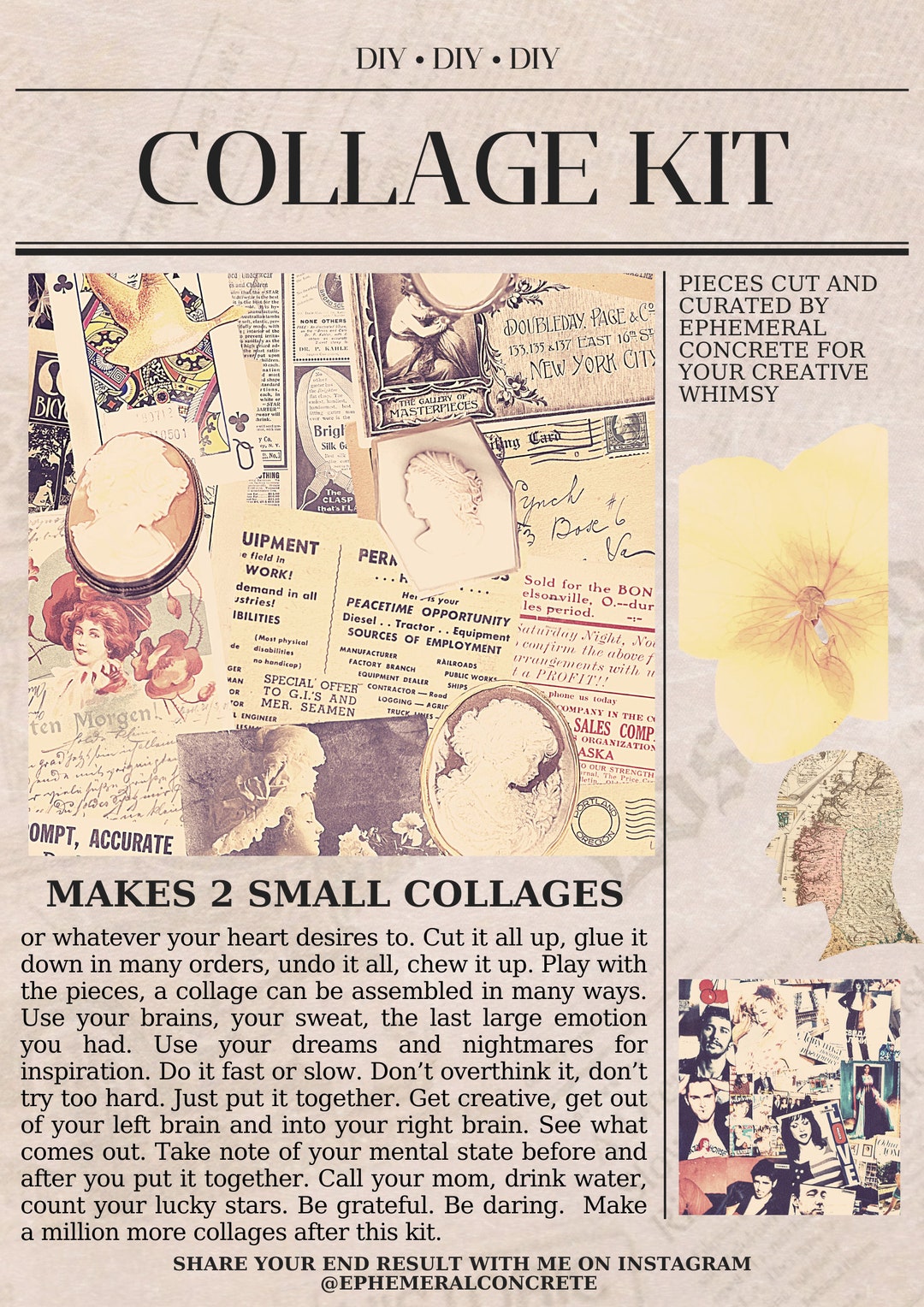 Mystery Collage Kit - Etsy