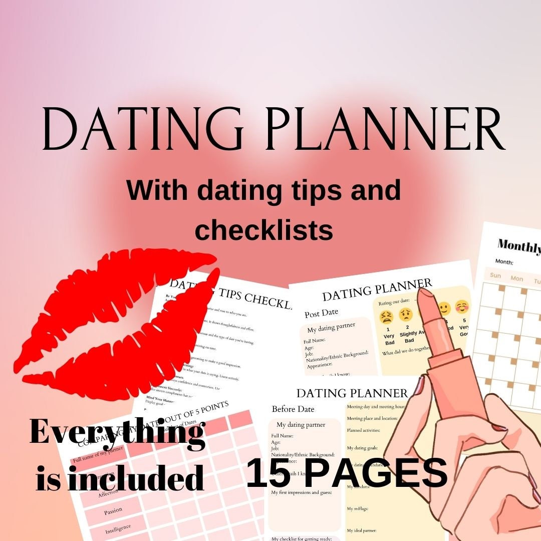 Dating Planner Digital Dating Checklist Printable Relationship Planner ...