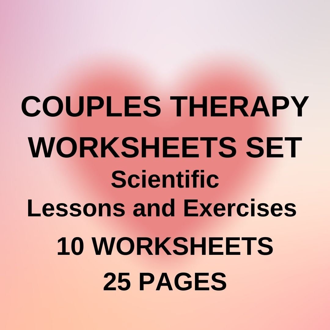 Couples Therapy Worksheet Set Scientific Techniques Bundle E Book