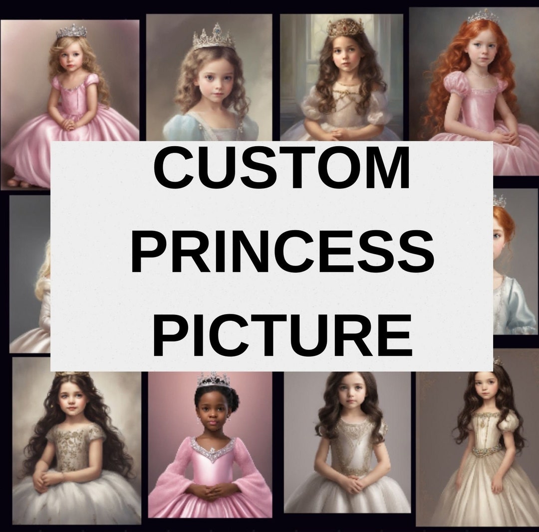 Custom Princess Picture Portrait Little Princess Children - Etsy