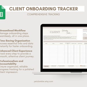 Client Onboarding Tracker Spreadsheet 4 Color in 1 | Client Management ...