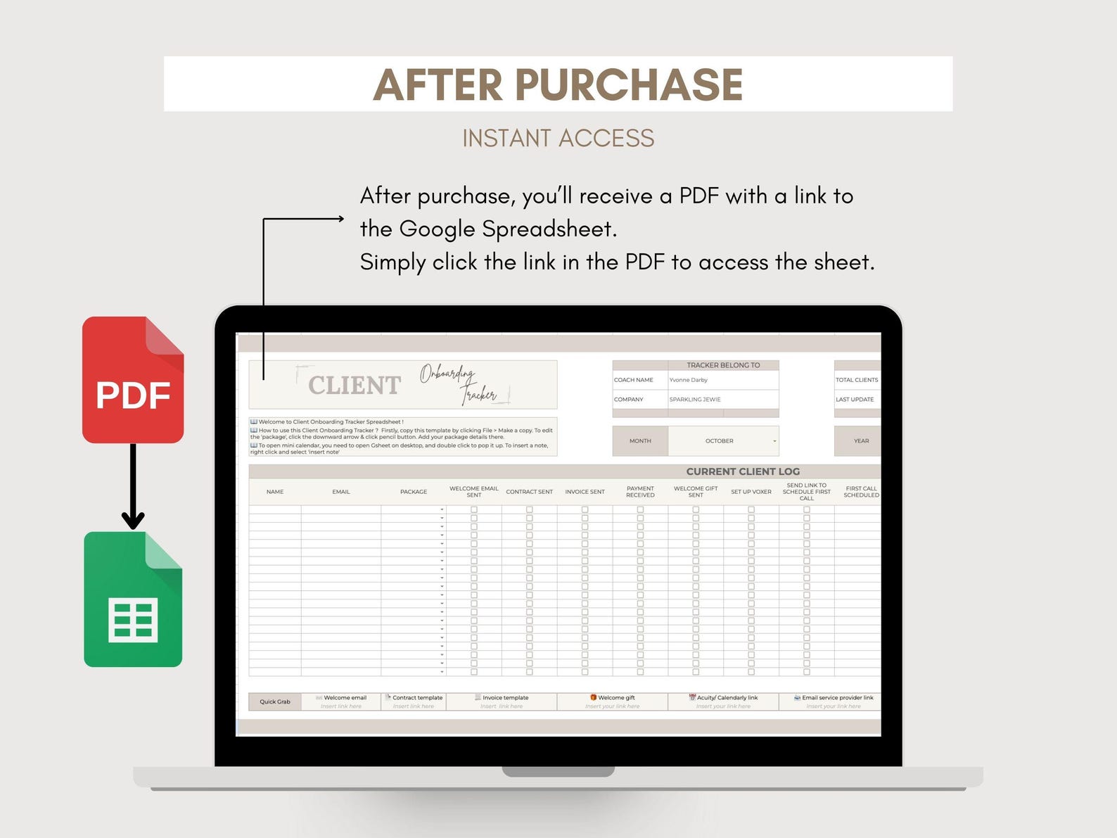 Client Onboarding Tracker Spreadsheet 4 Color in 1 | Client Management ...