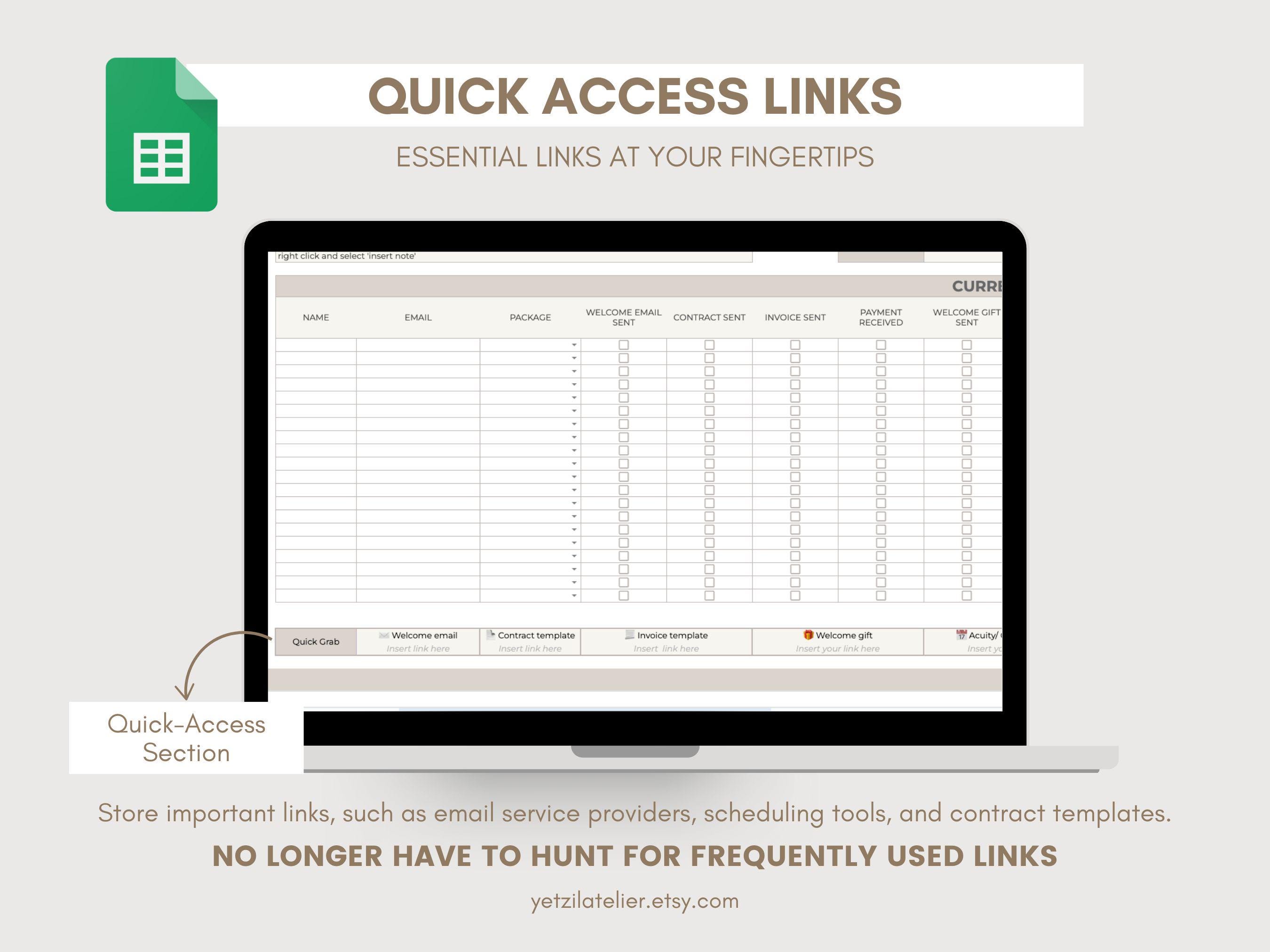 Client Onboarding Tracker Spreadsheet 4 Color in 1 | Client Management ...