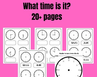 Interactive Telling Time Worksheets for Kids (20+ Pages of Clock Fun ...