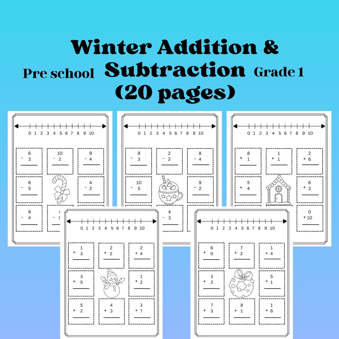 Winter Themed Addition and Subtraction - Etsy