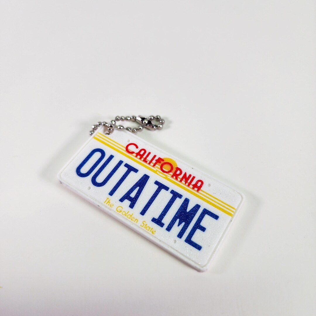 Back to the Future OUTATIME License Plate Keychain - Etsy