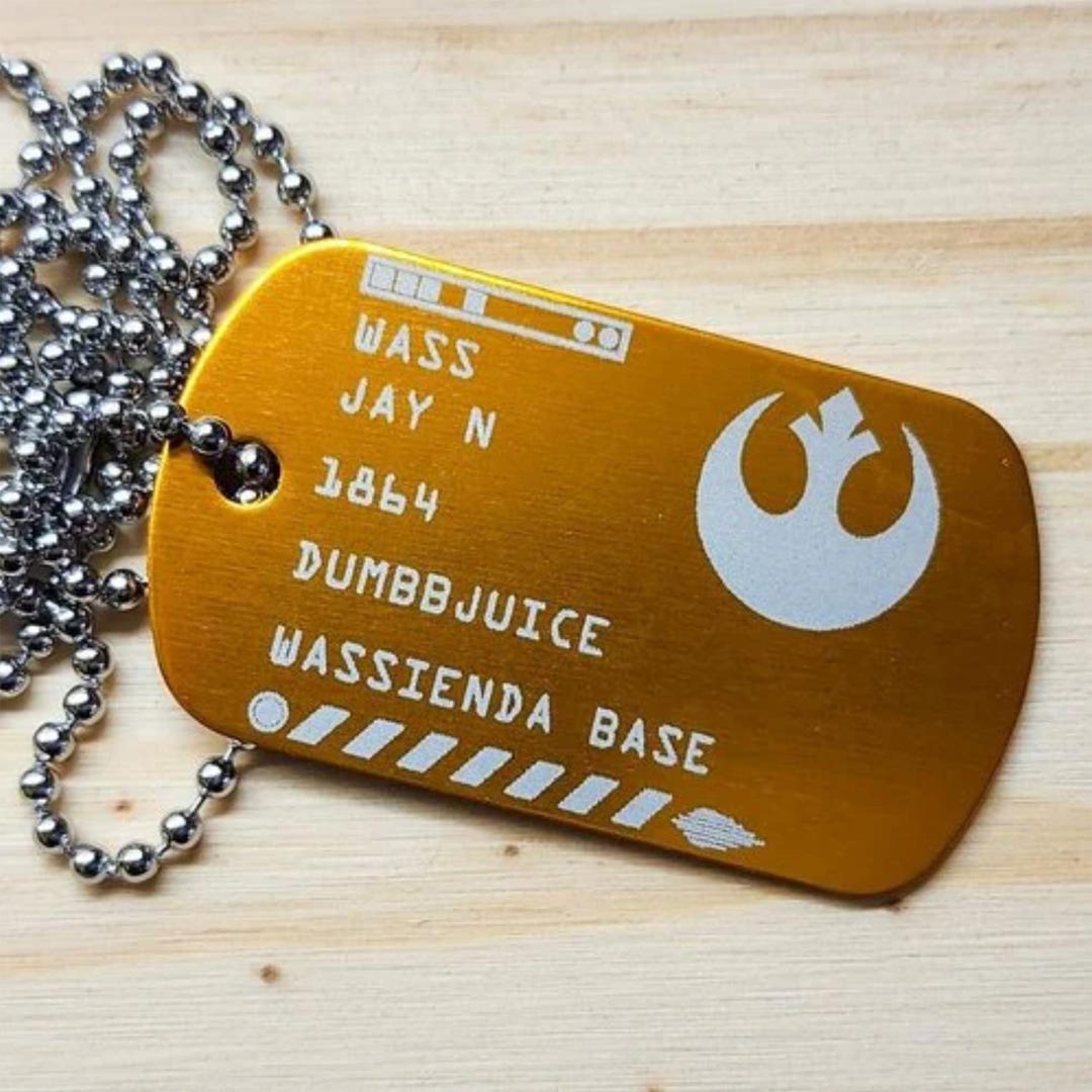 Custom Engraved Sci-fi Dog Tags | Personalized Metal ID Tags With ...