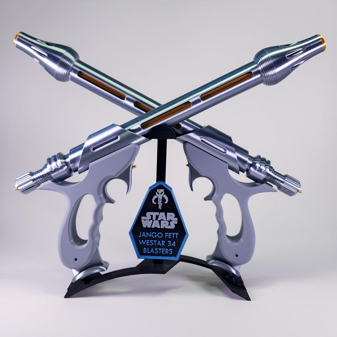 Jango Fett's Westar-34 Blasters 1:1 Scale Prop Replica – Custom Display ...