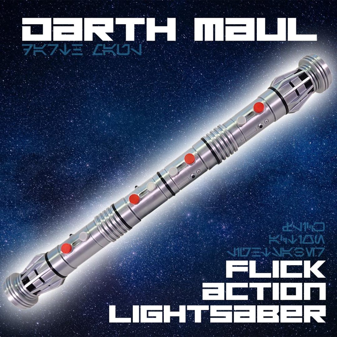 Darth Maul Lightsaber Hilt (double-sided) W/ Swappable Telescoping ...