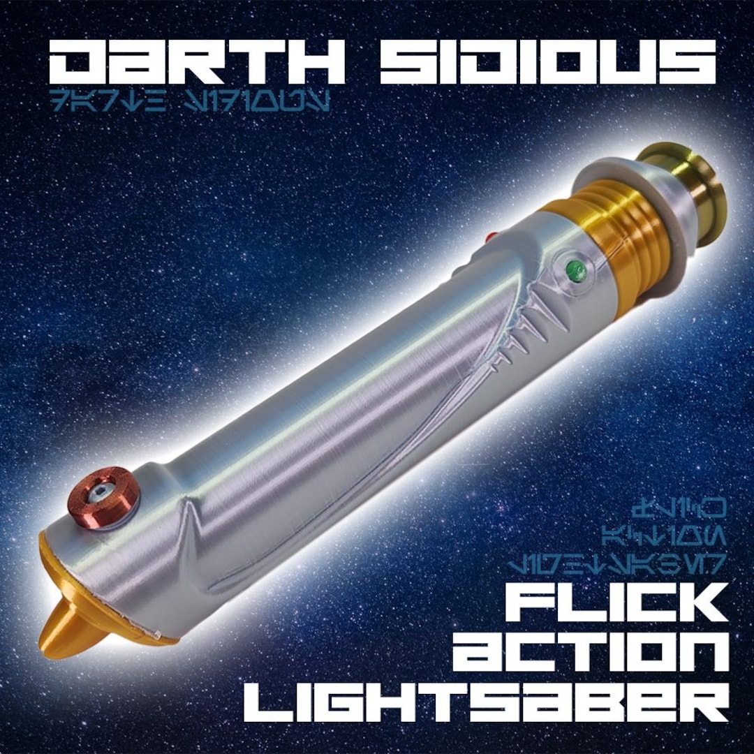 Darth Sidious Lightsaber Hilt W/ Swappable Telescoping Blades | 3d ...