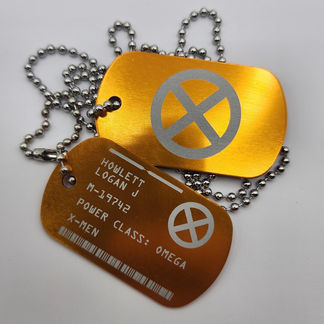 Custom Engraved X-men Dog Tags: Superhero Cosplay Prop - Etsy