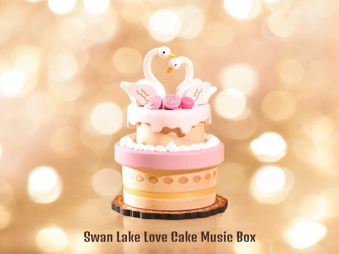 Swan Lake Love Cake Music Box | Wedding Gifts | Couple Gift | Valentine ...