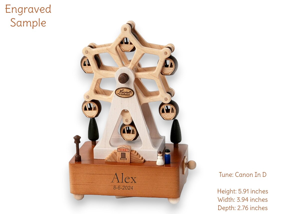 Personalize Ferris Wheel Carousel Music Box | Valentine Gift ...