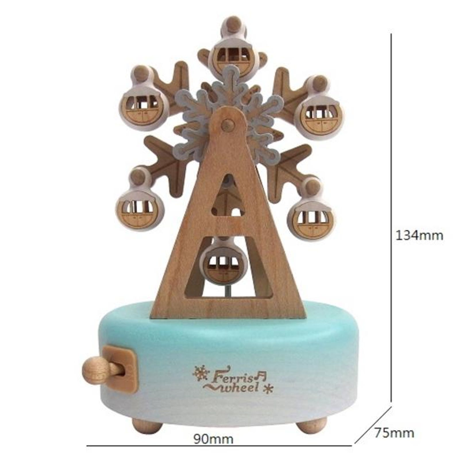 Ferris Wheel Carousel Music Box |wooden Christmas Snowflake Gift ...