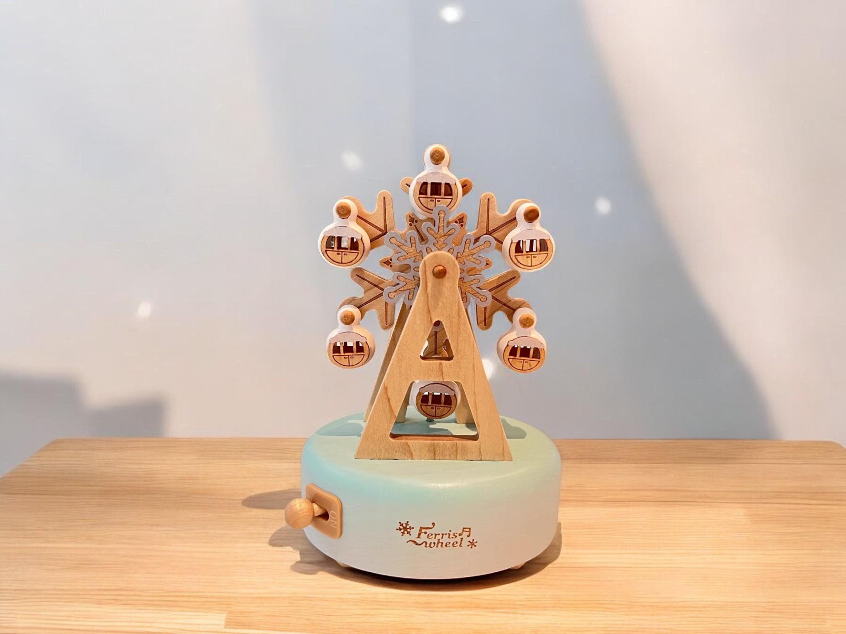 Ferris Wheel Carousel Music Box |wooden Christmas Snowflake Gift ...