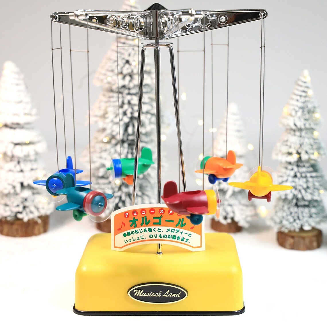 Flying Airplane Carousel Music Box | Rotating Airplane Ride Toy ...