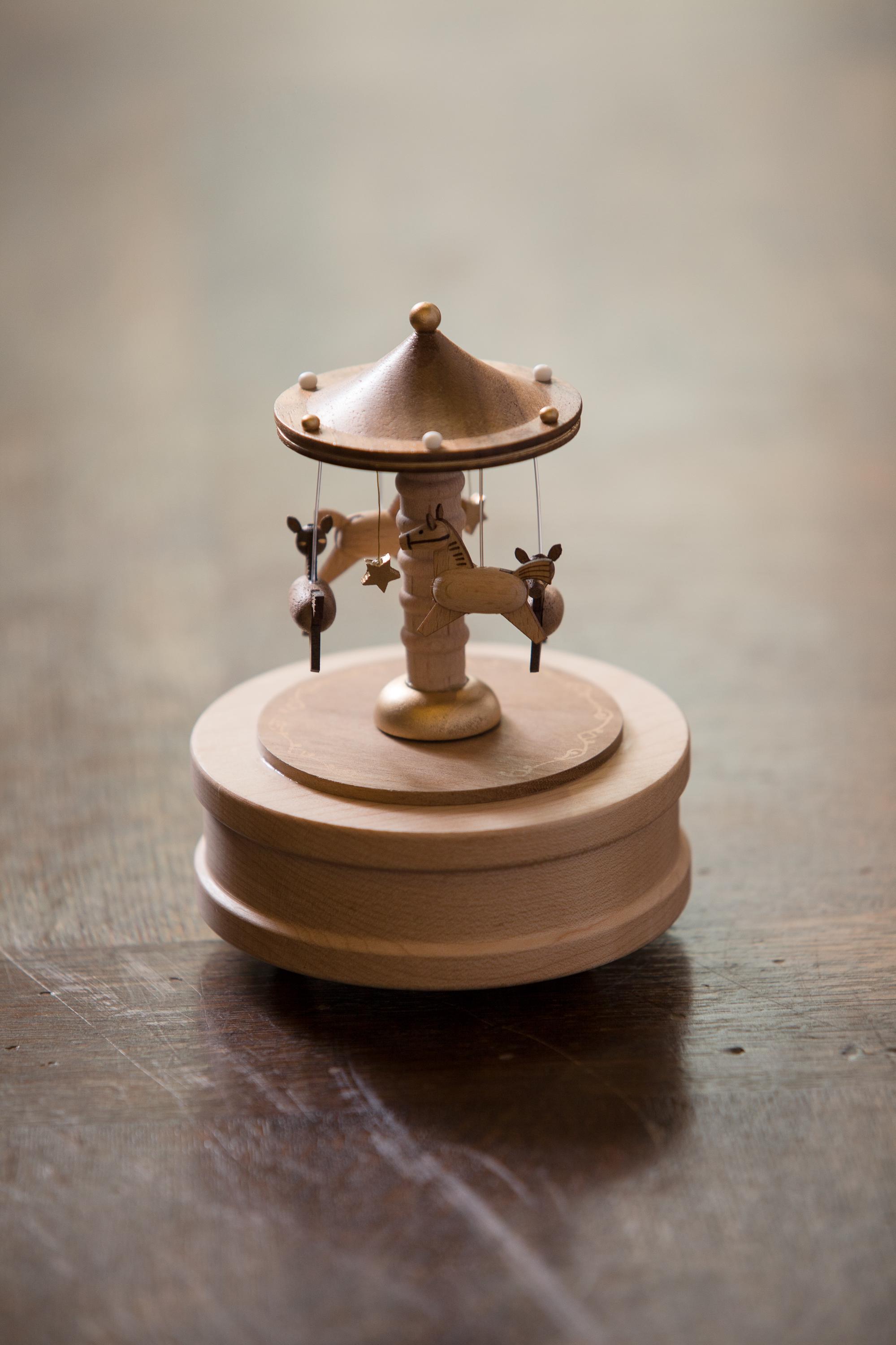 Personalized Wooden Carousel Music Box |baby Girl Boy Newborn ...