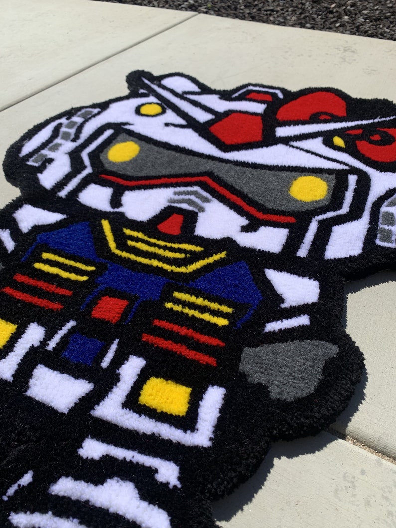 Hello Kitty Gundam Rug - Etsy