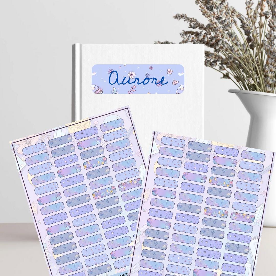 Printable Name Labels – Aesthetic Pastel – PDF A4 (40 Labels) for ...