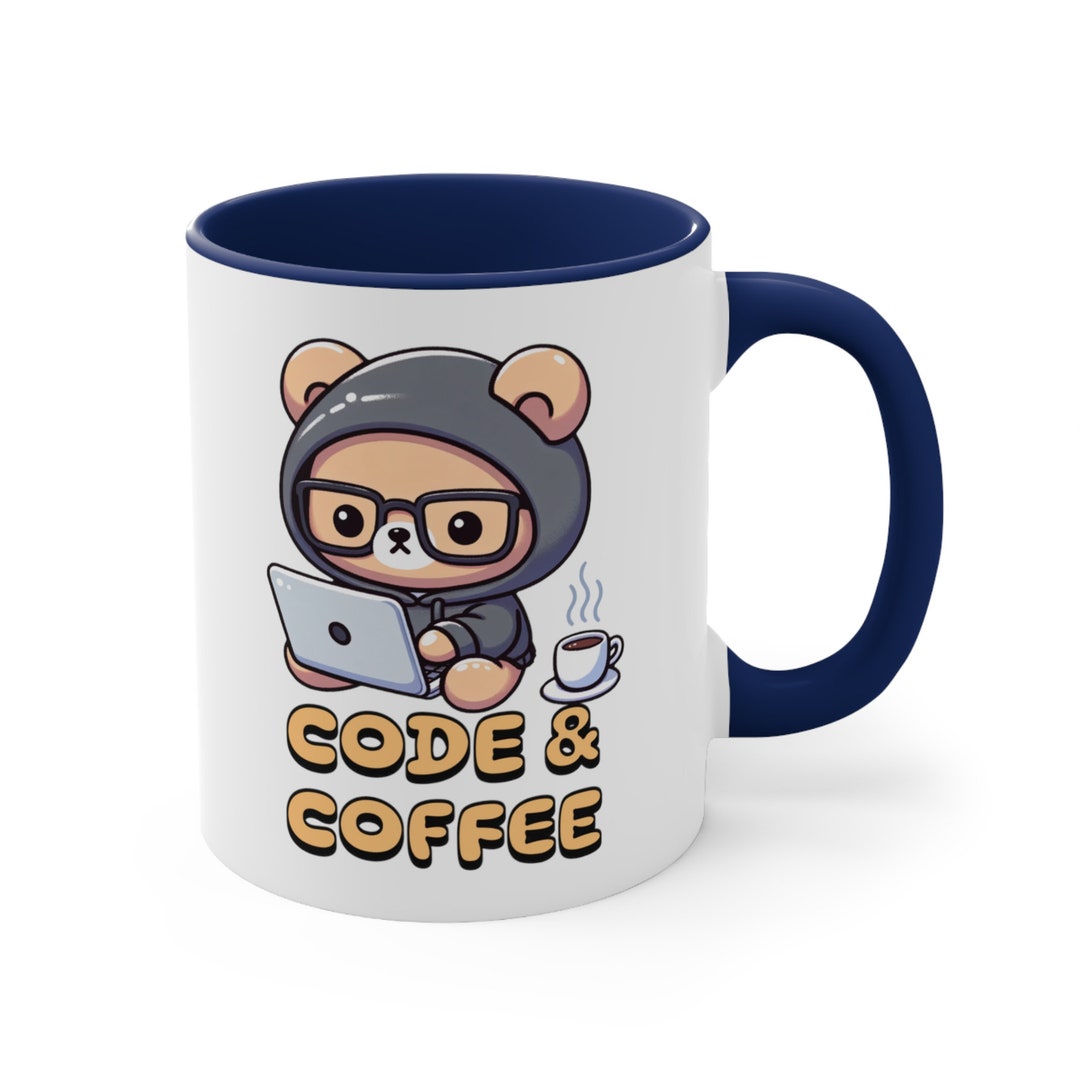 Kawaii Code Bear 11oz Mug, Programmer Bear Cup, Developer Coffee Mug - Etsy