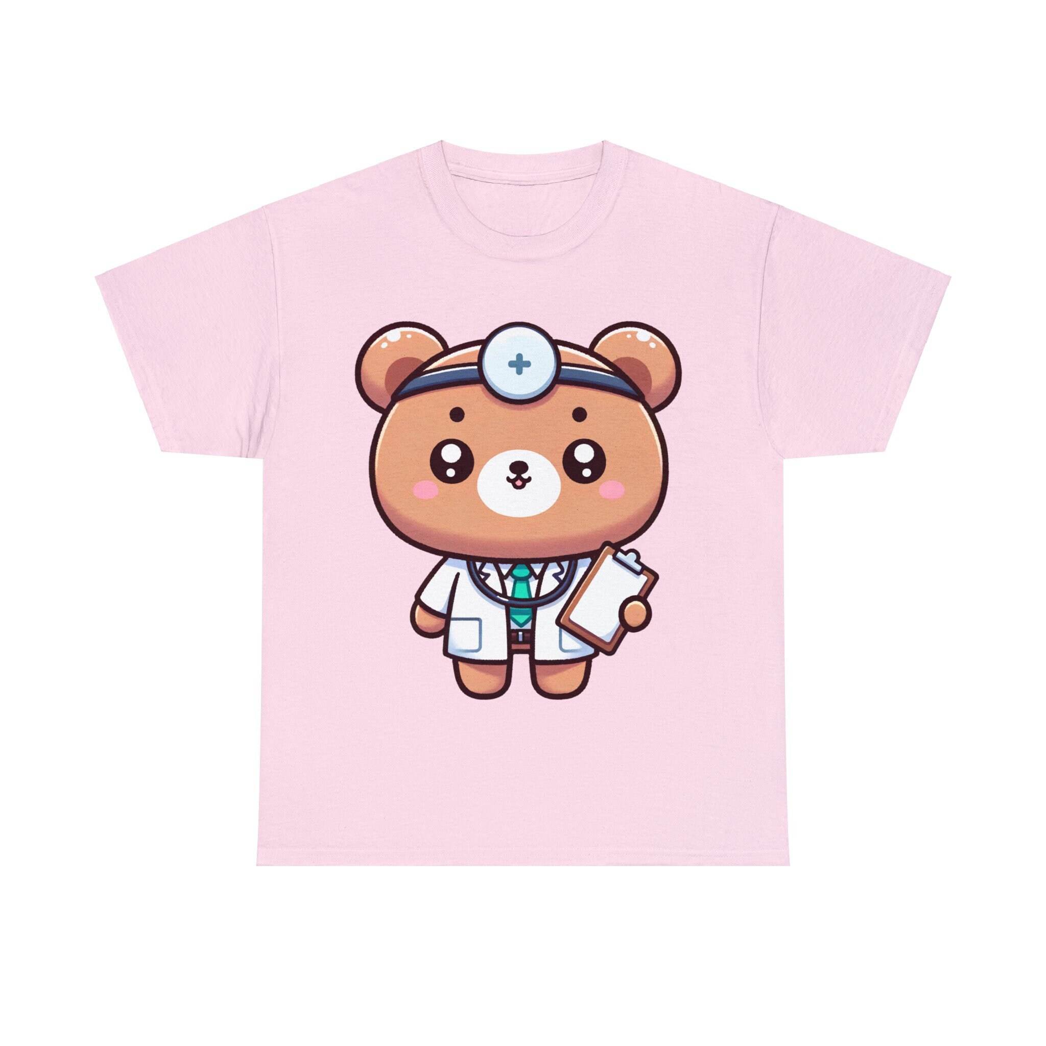 Kawaii Doctor Bear Tee Cute Medical Bear Shirt Pediatrician Gift Anime ...