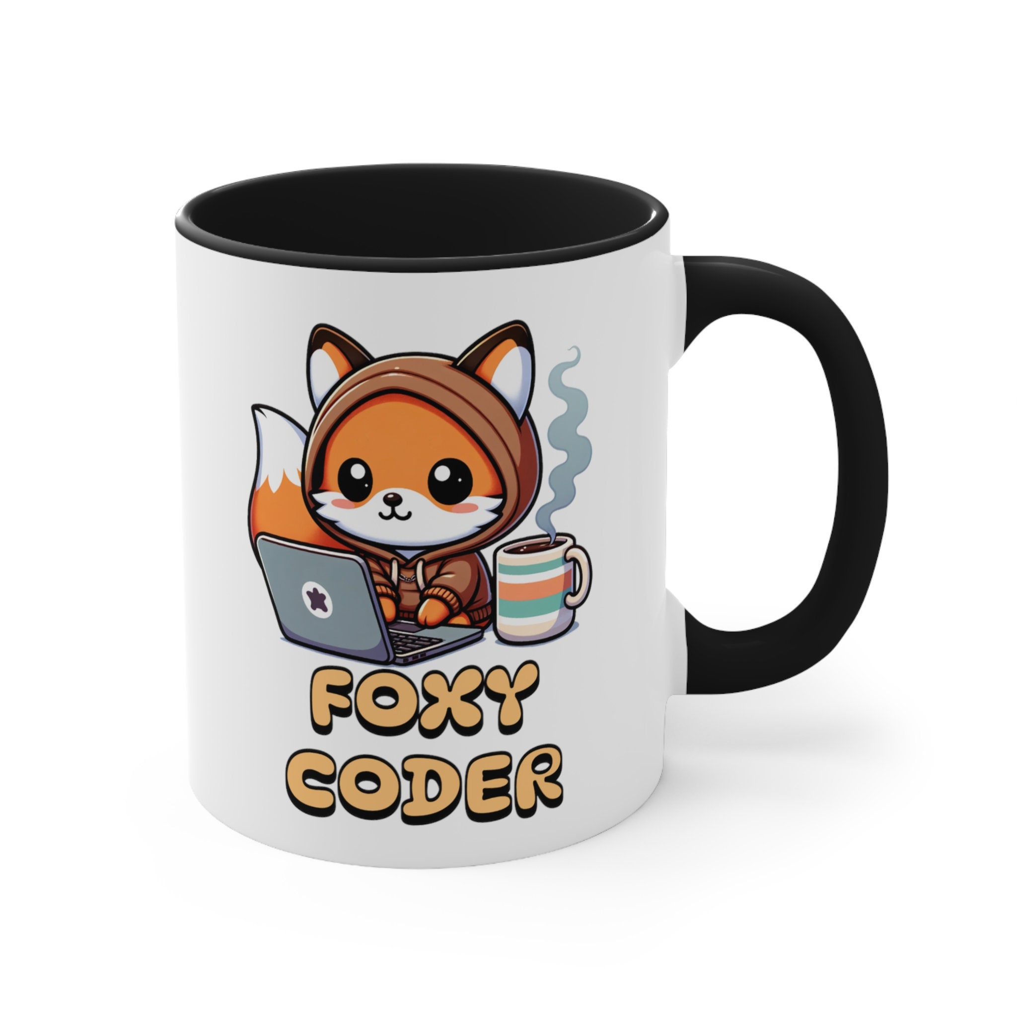 Kawaii Fox Coder 11oz Mug Adorable Programming Fox Cup Tech Geek Coffee Mug Programmer Coder