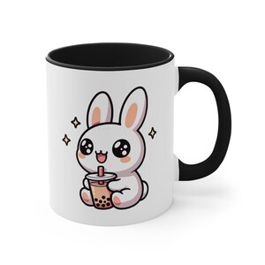 Bubble Tea Bunny 11oz Mug, Kawaii Rabbit Cup, Adorable Tea Lover's ...