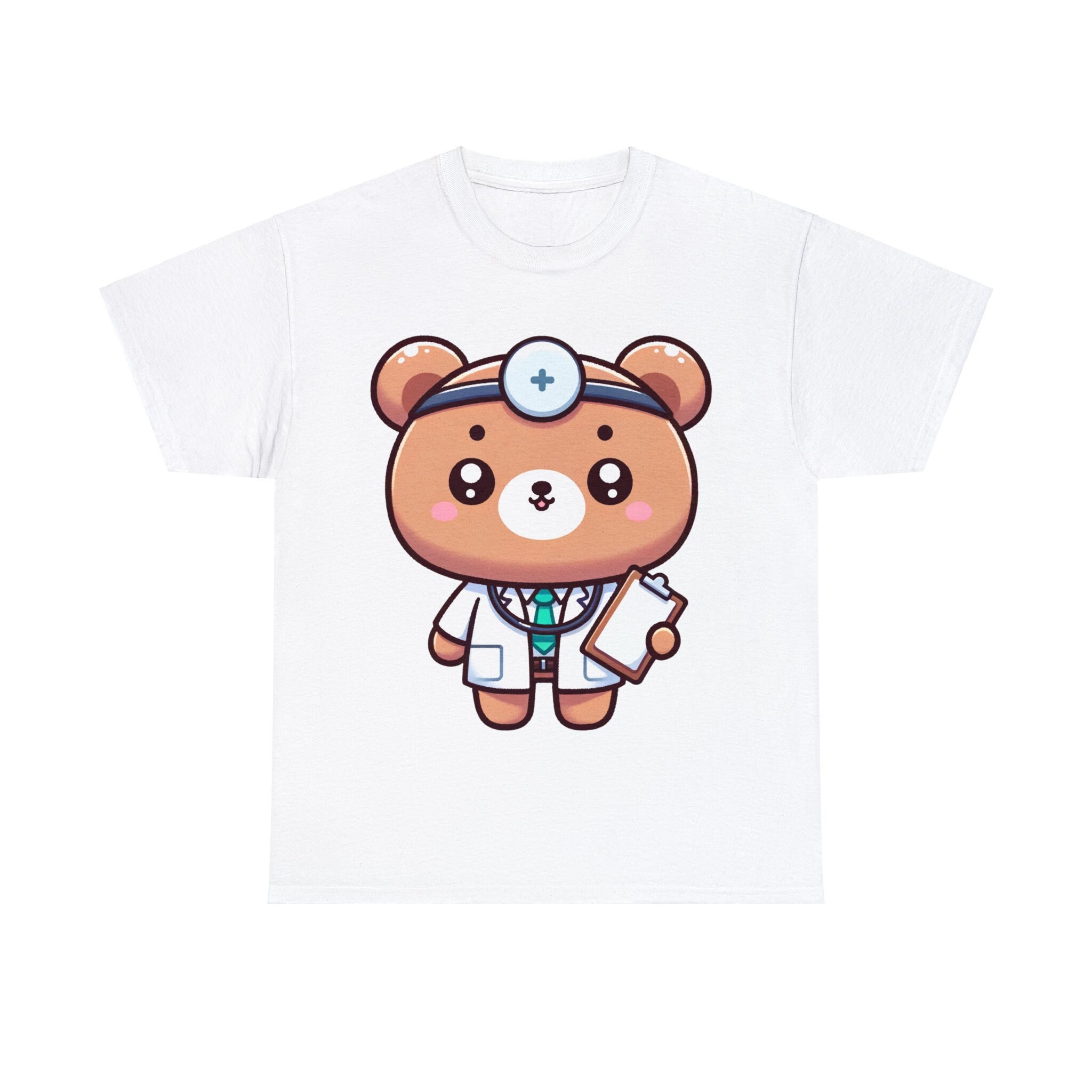 Kawaii Doctor Bear Tee Cute Medical Bear Shirt Pediatrician Gift Anime ...